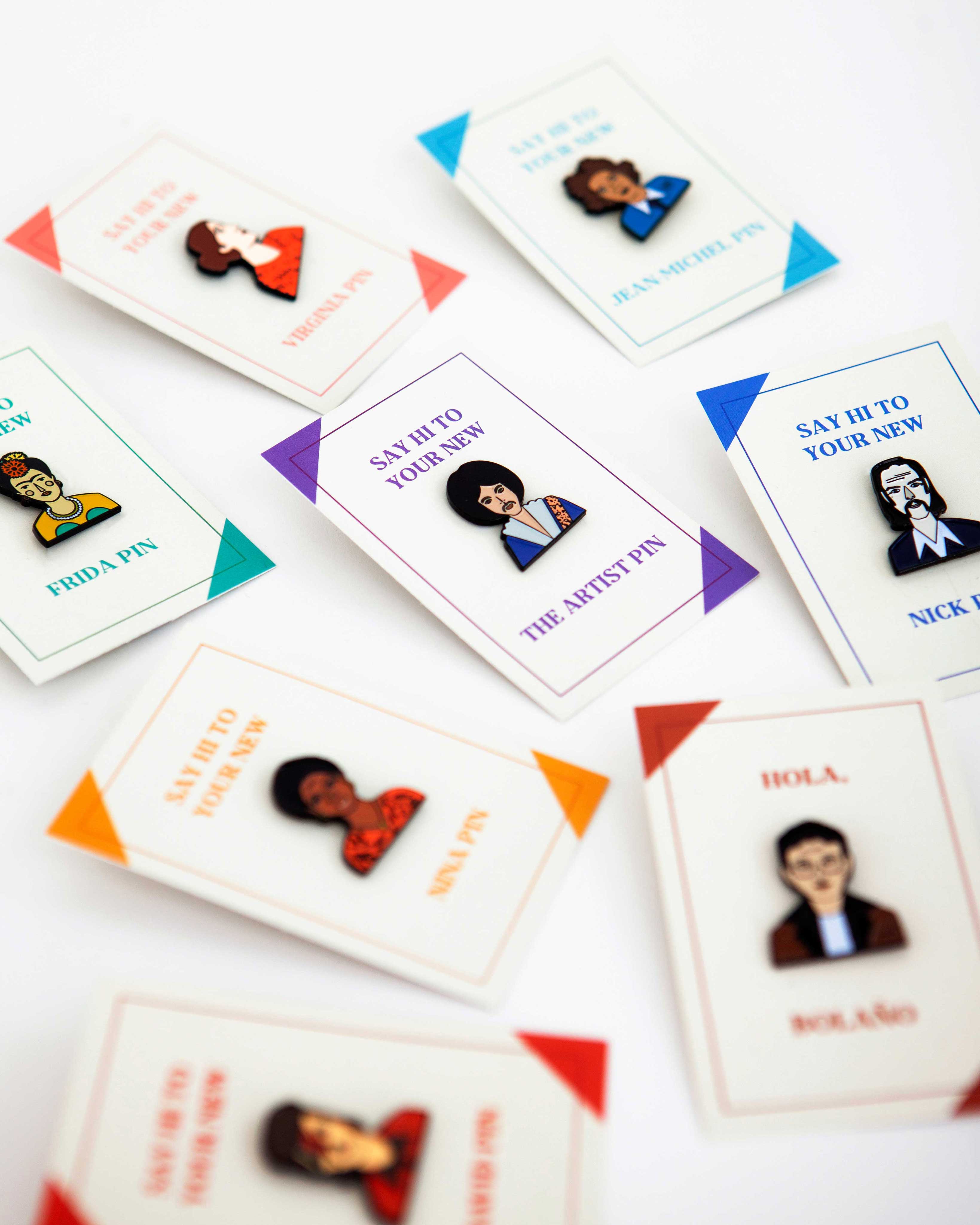Icon Pin Collection for Bookstores – Pins by Judy Kaufmann